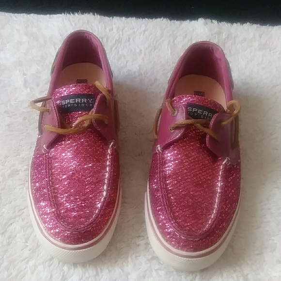Shoes | Sperry Pink Glitter Shoes | Poshmark